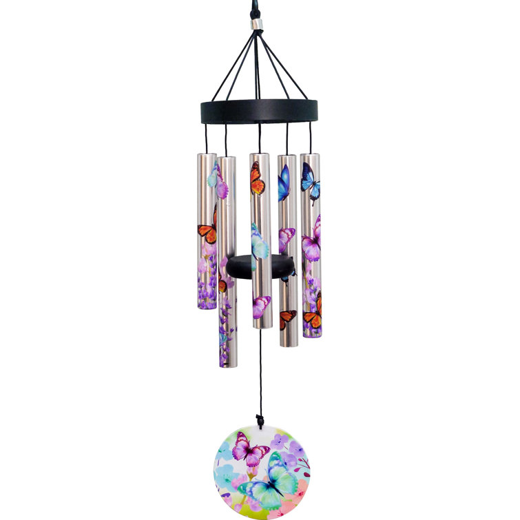 Spoontiques Butterfly Small UV Wind Chime | Wayfair