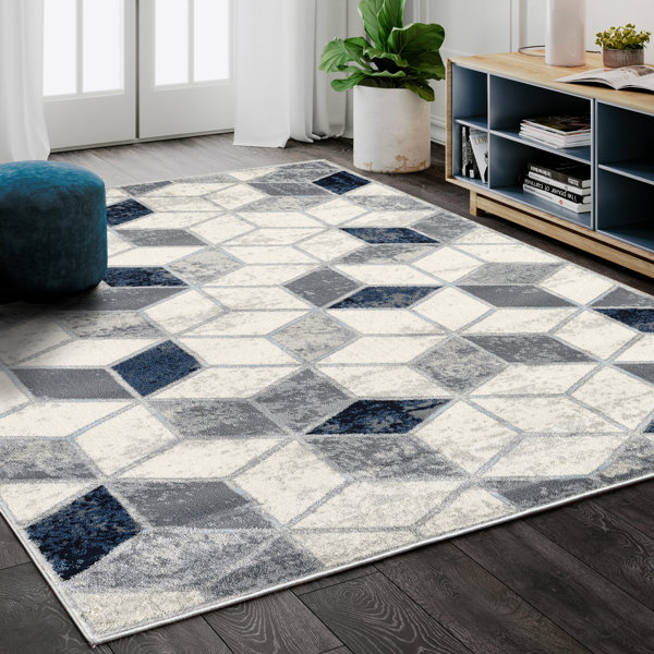 Corrigan Studio® Jenifry Geometric Gray Area Rug & Reviews | Wayfair