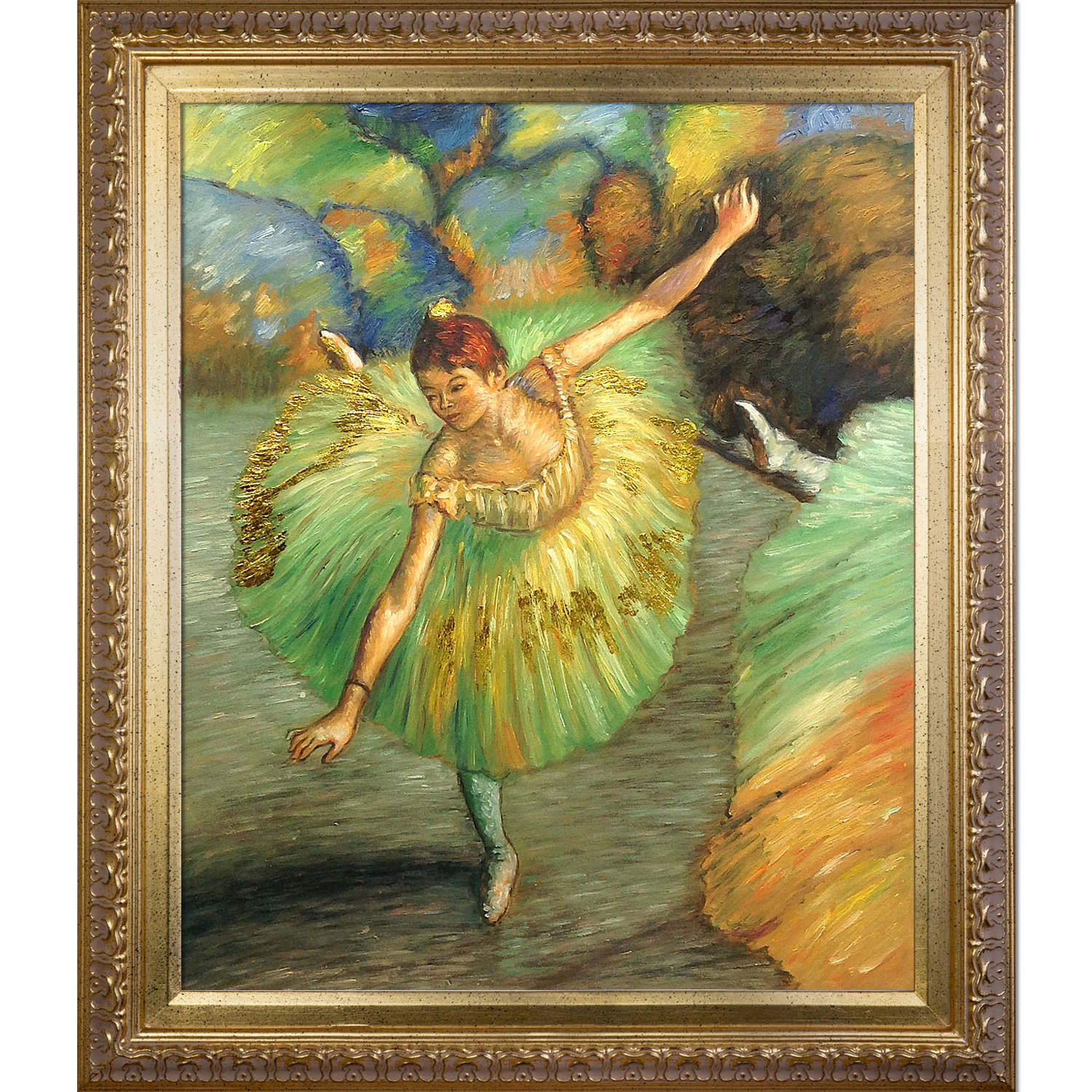 Tori Home Luxury Line Dancer Tilting by Edgar Degas - Picture Frame ...