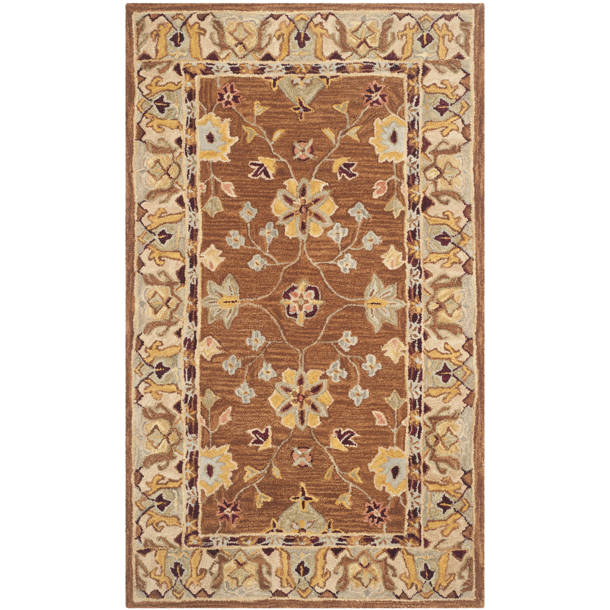 Charlton Home® Tingley Handmade Wool Gold Rug & Reviews | Wayfair
