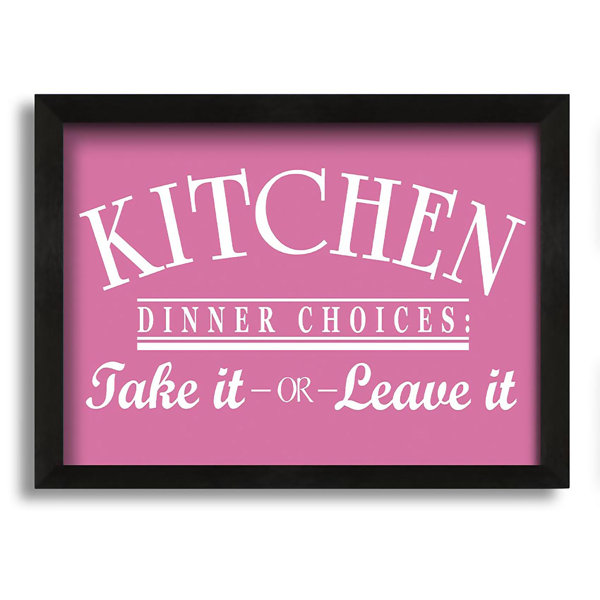 Maturi Dinner Choices - Picture Frame Typography on Canvas | Wayfair.co.uk