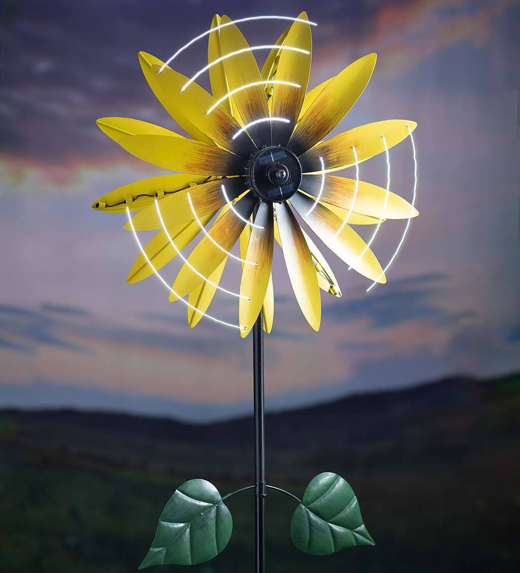 Plow & Hearth Solar Sunflower Rotator | Wayfair