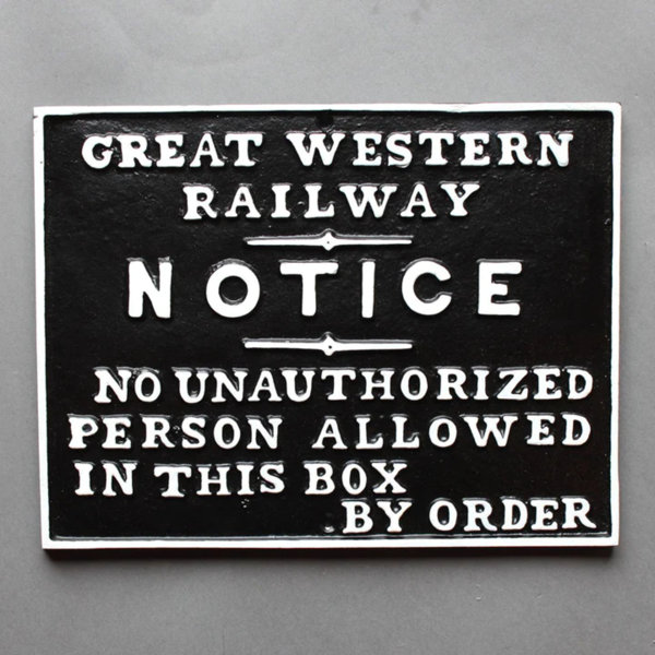 Maturi Railway Notice Sign | Wayfair.co.uk