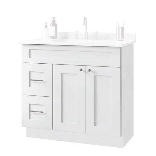 Disar 36'' Bathroom Vanity With Drawer Left Base Only | Wayfair