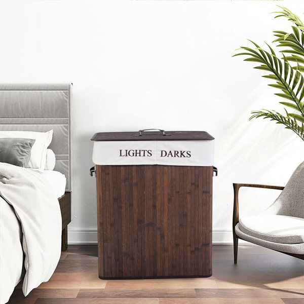 Double-wooden-hamper | Wayfair