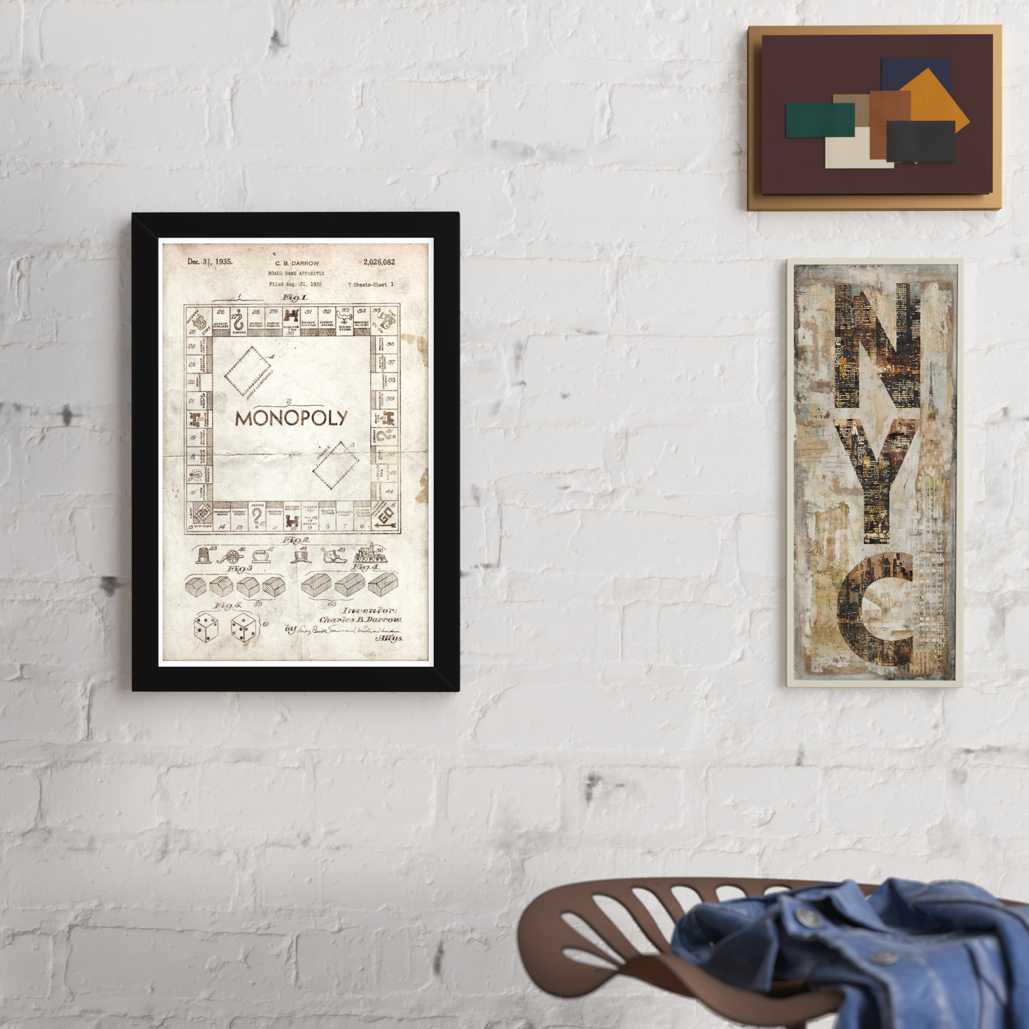 Steelside™ Monopoly 1935 Parchment - Picture Frame Graphic Art | Wayfair