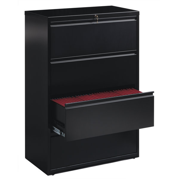 Upper Square™ Harietta 36'' Wide 4 -Drawer Steel Lateral Filing Cabinet ...