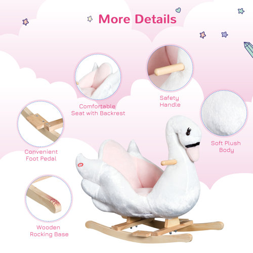 Qaba Kids Plush Toy Swan Style Rocker & Reviews | Wayfair