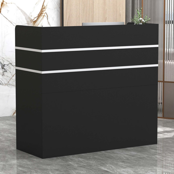 Latitude Run® Tyria Rectangular Wood Reception Desk & Reviews | Wayfair