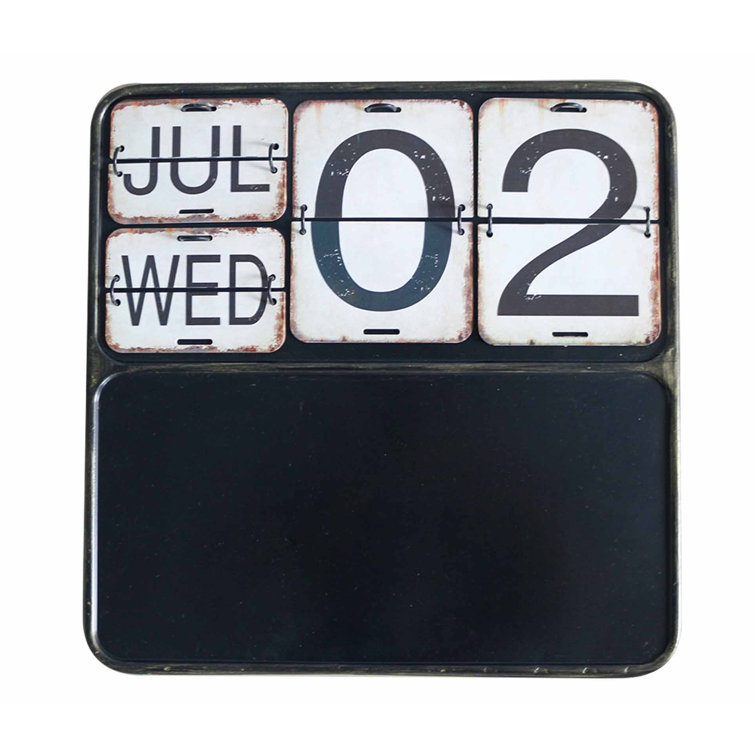Williston Forge Perpetual Metal Calendar Wall Décor | Wayfair