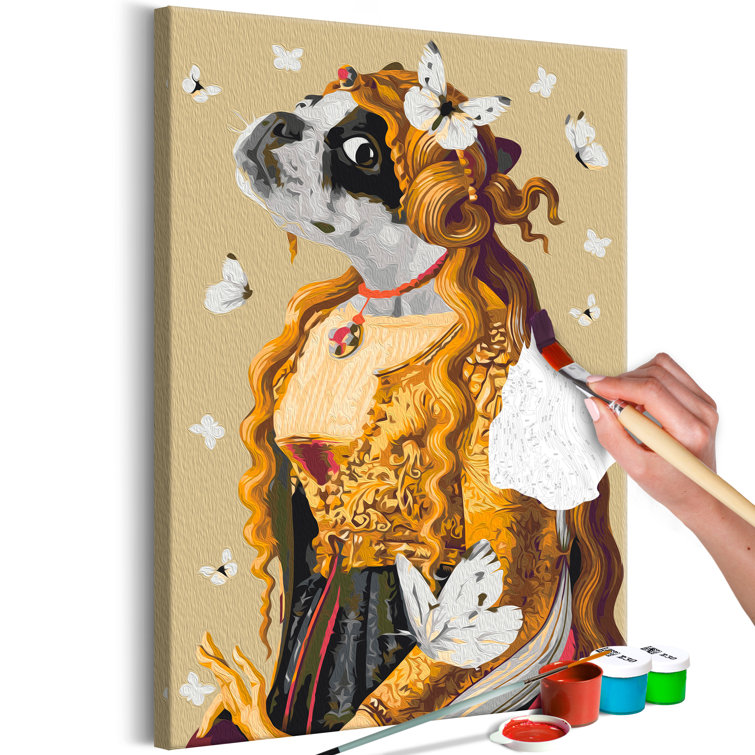 Maturi DIY Canvas Painting - Lady Pug | Wayfair.co.uk