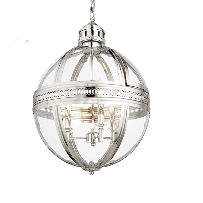 Breakwater Bay Overbey 18 - Inch Three Bulbs Glass Globe Dimmable ...