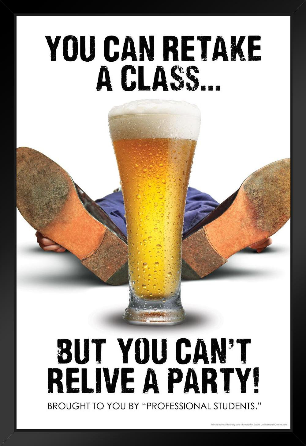 Trinx You Can Retake A Class But You Cant Relive Party Funny Black Wood 