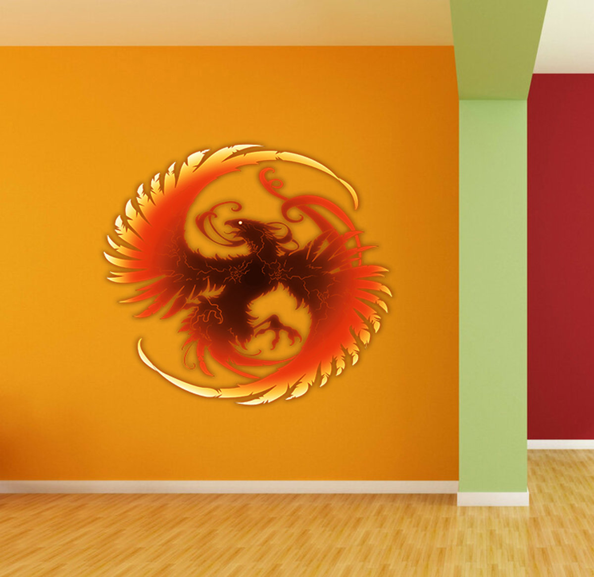 Trinx Phoenix Decal, Phoenix Sticker, Phoenix Wall Decor, Phoenix Wall ...