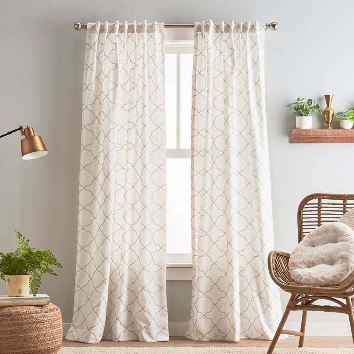 Peri Home Mallorca Cotton Blend Semi-Sheer Curtains / Drapes Pair ...