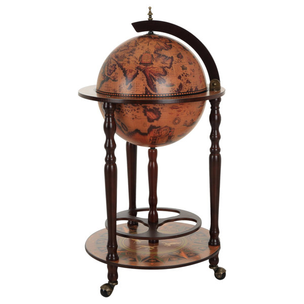 World Menagerie Waterman Retro World Map Bar and Serving Cart & Reviews ...