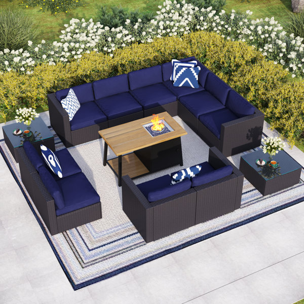 Wade Logan® Anyya High-Density Polyethylene (HDPE) Wicker 10 - Person ...