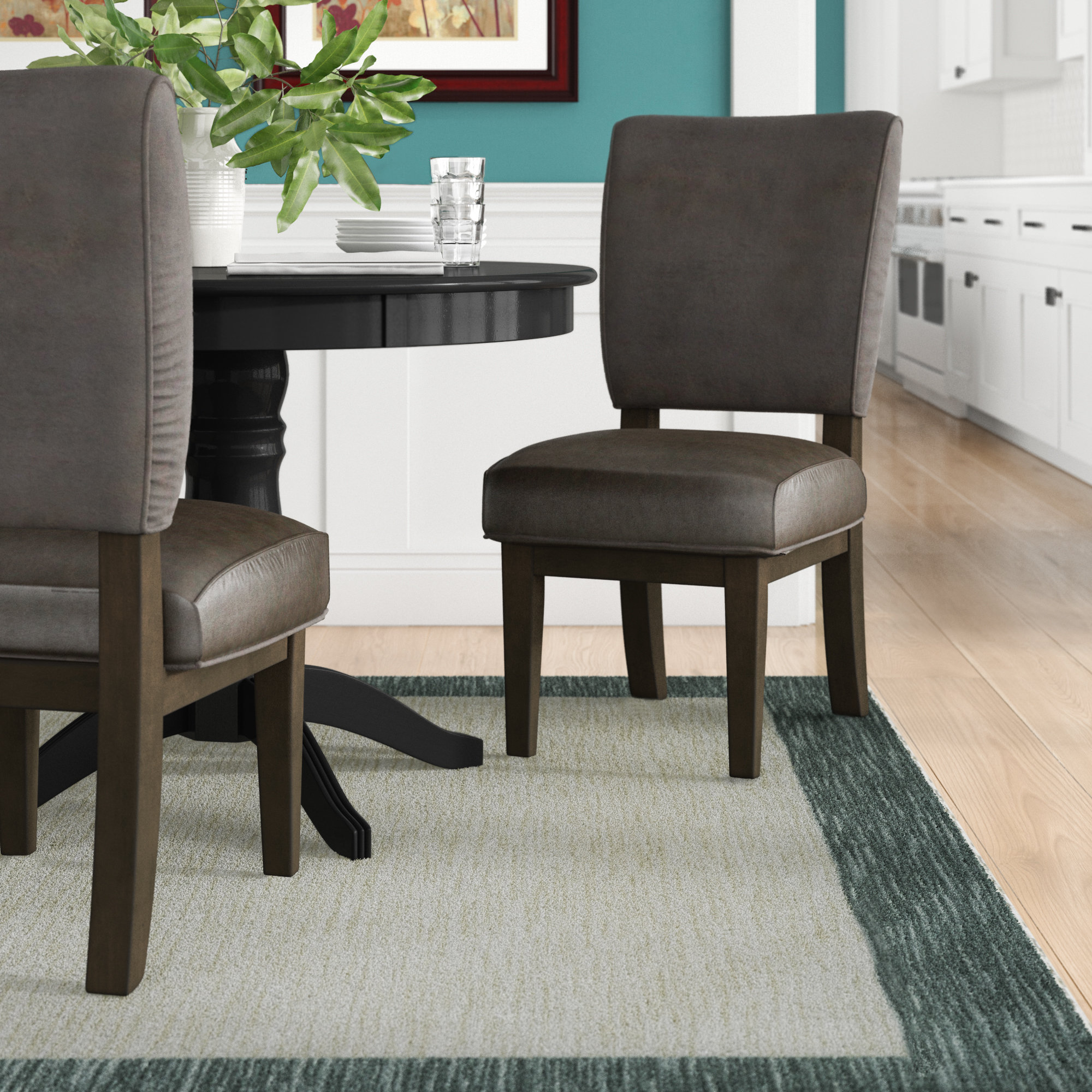 Gracie Oaks Tacony Open Back Side Chair in Gray | Wayfair