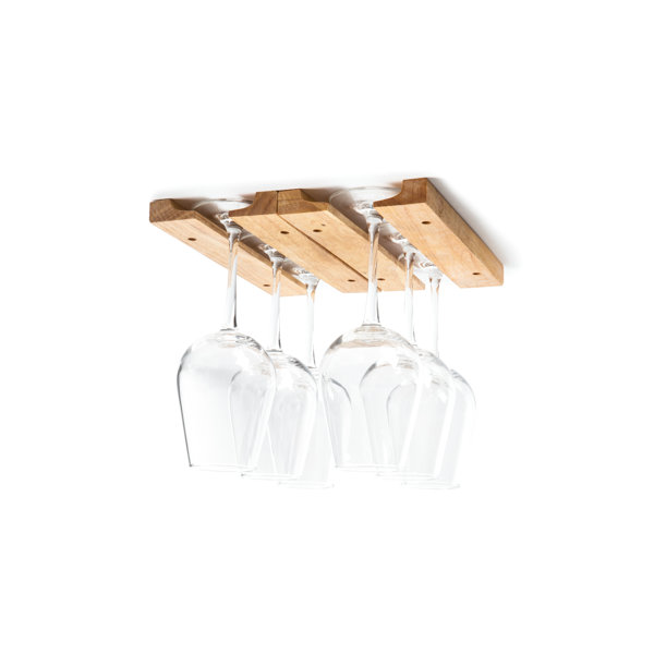 Fox Run Brands Solid Wood Hanging Wine Glass Rack in Wood & Reviews ...