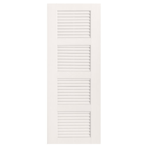 Alpha Shutters Straight Top Full-style Open Louver Shutters Pair ...