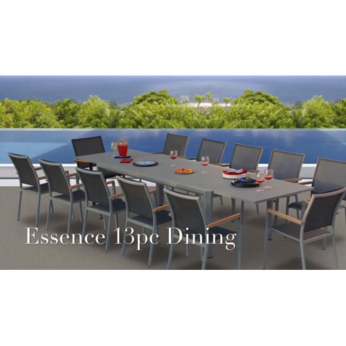 Bellini Essense Rectangular 10 - Person 86.75'' Long Aluminum Dining ...