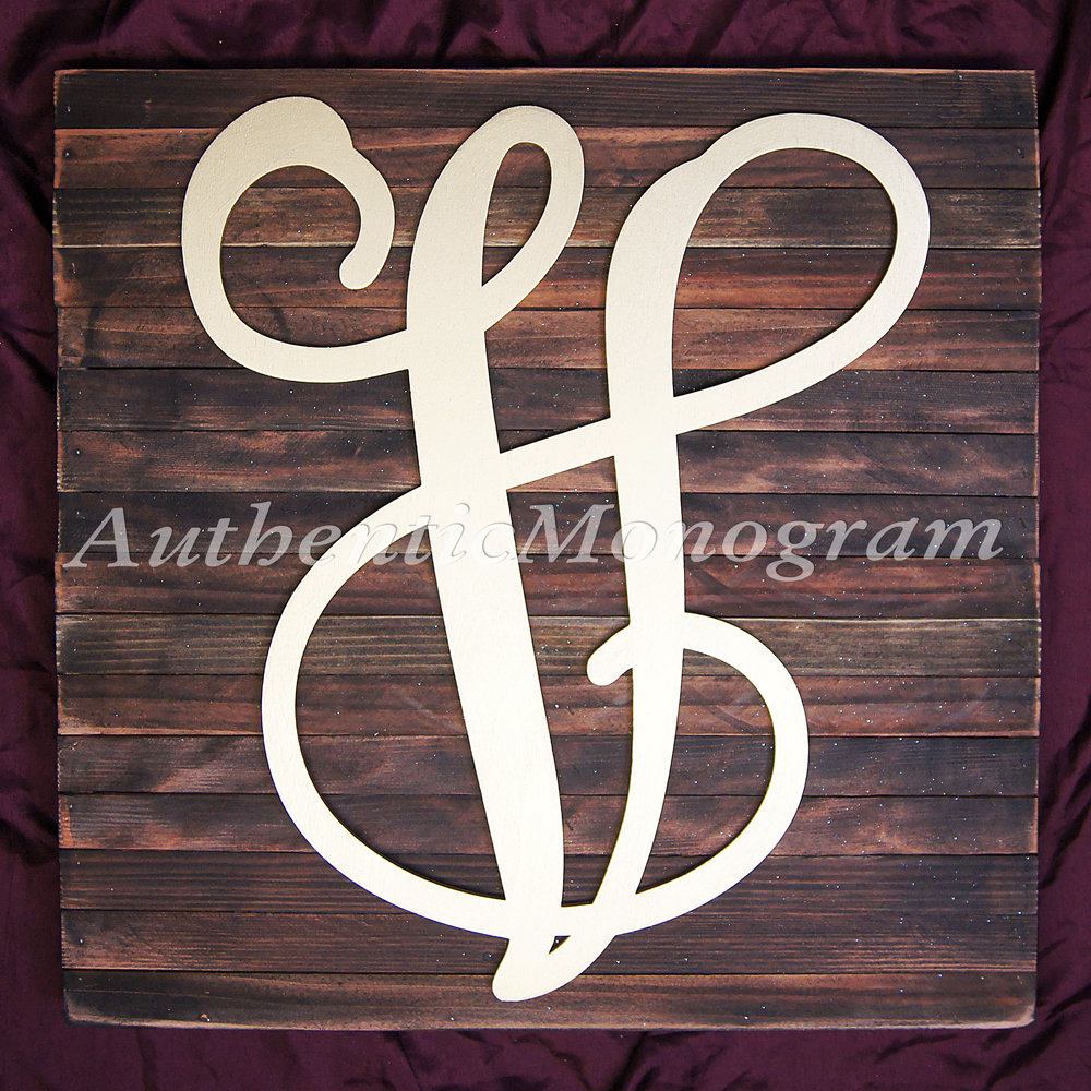 aMonogramArtUnlimited Dollar Sign Monogram Letter Mounted on Rustic ...