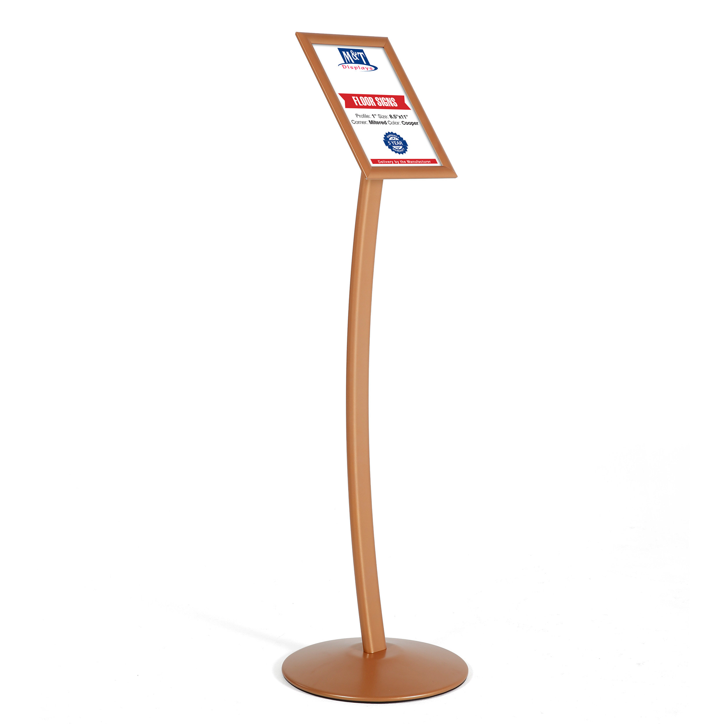 MT Displays M&t Displays Curved Menu Board, Pedestal Sign Holder ...