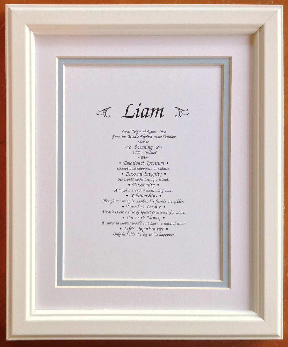 Peter Townsend's Irish Collection First Name Meaning - Picture Frame ...