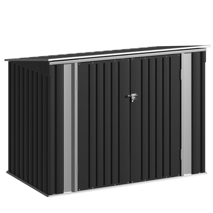 Devoko 6 ft. W X 3 ft. D Galvanized Steel Horizontal Garage Shed | Wayfair
