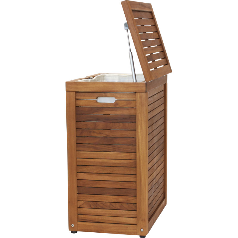 Aqua Teak Moti™ Optiarea™ Rectangular Laundry Hamper & Reviews | Wayfair