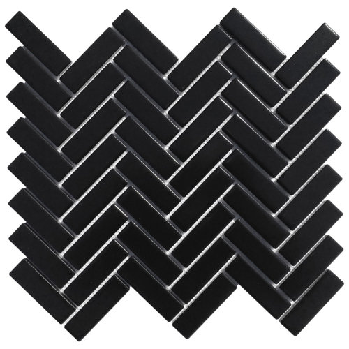 Parvatile (38178) 1" x 3" Porcelain Chevron Mosaic Wall & Floor Tile ...