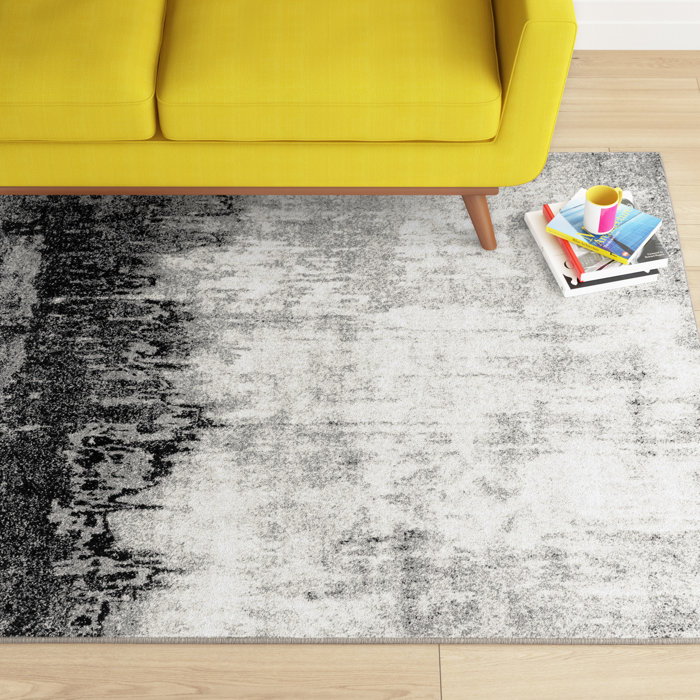 Wrought Studio Virginia Black/Gray Area Rug & Reviews | Wayfair