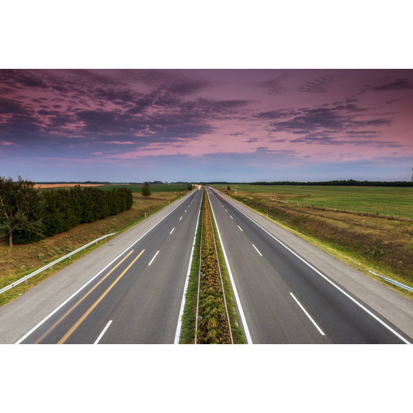 Latitude Run Georgios Cars Speeding On Highway - Wrapped Canvas ...