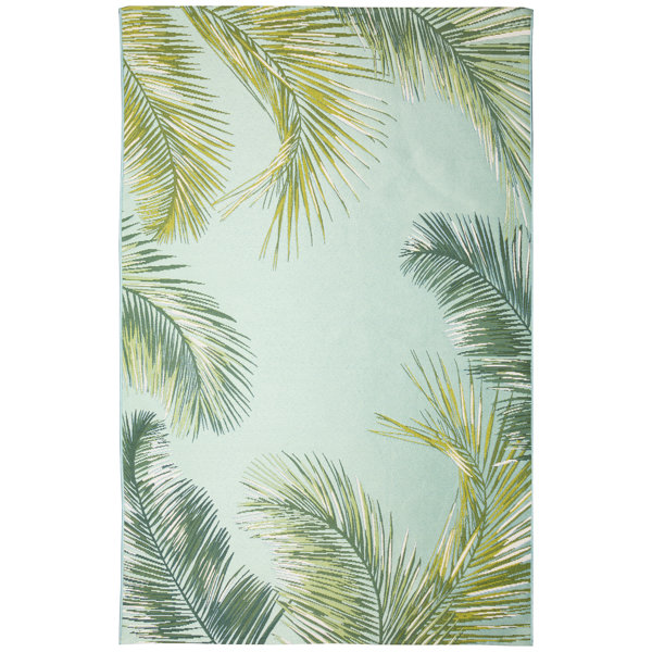 Beachcrest Home Poynor Performance Green/Yellow Rug & Reviews | Wayfair