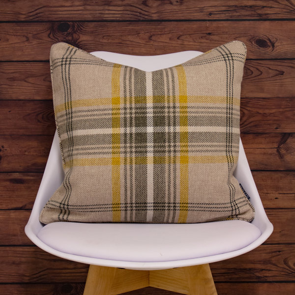 Mustard Check Cushion | Wayfair.co.uk