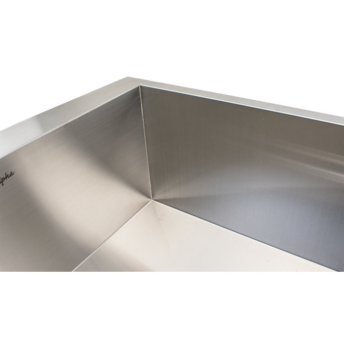 Alpha International 21.50'' W Double Bowl Stainless Steel Farmhouse ...