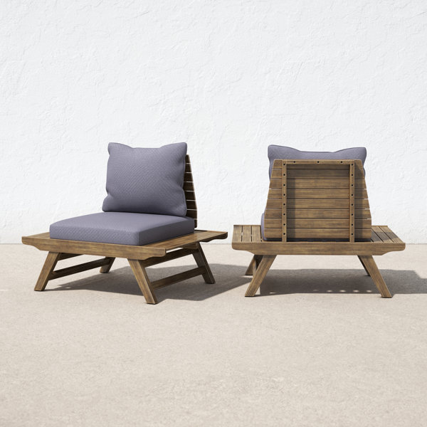 AllModern Acacia Outdoor Armless Lounge Chair & Reviews | Wayfair