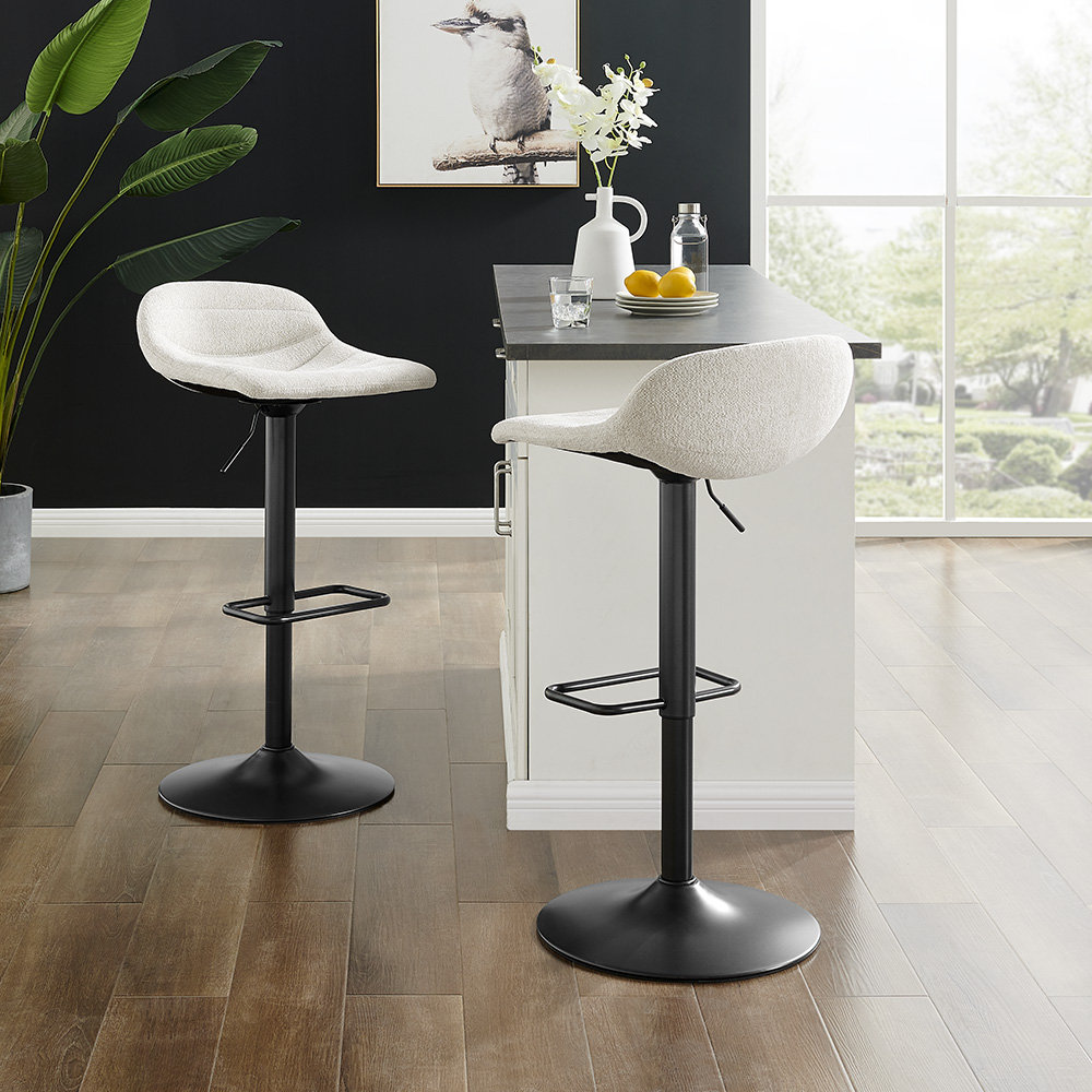 17 Stories Swivel Adjustable Height Bar Stool | Wayfair