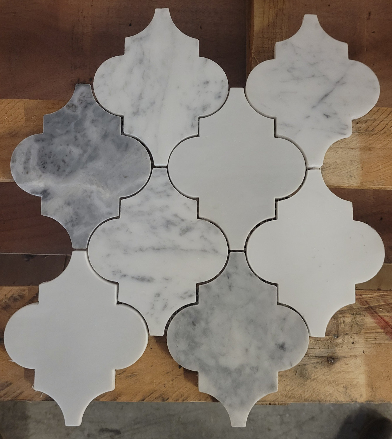 Mango Tile Fort Meyers 12" x 12" Marble Arabesque Mosaic Wall & Floor ...