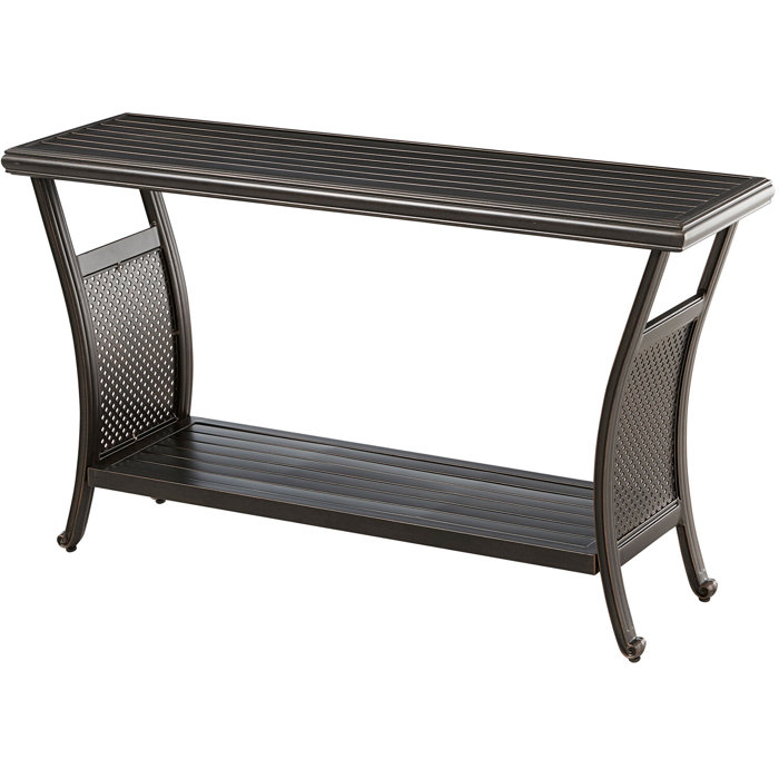 Red Barrel Studio® Lishia Metal Outdoor Buffet & Console Table ...