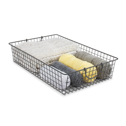 Williston Forge Stowaway Large Metal/Wire Basket & Reviews | Wayfair