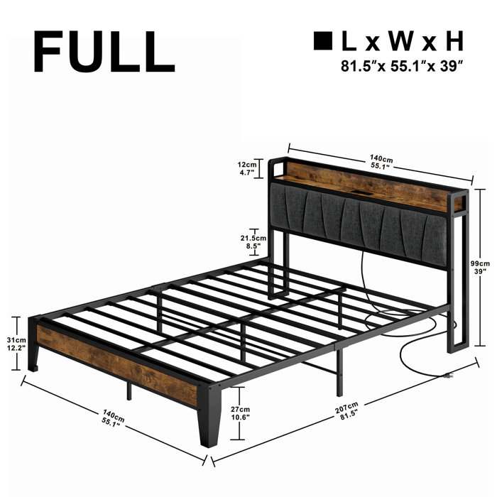 17 Stories Tharsiga 39'' Bed Frame & Reviews | Wayfair