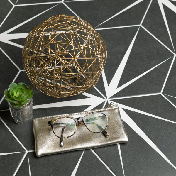 Merola Tile Trident 9" W x 10" L Porcelain Patterned Wall & Floor Tile ...