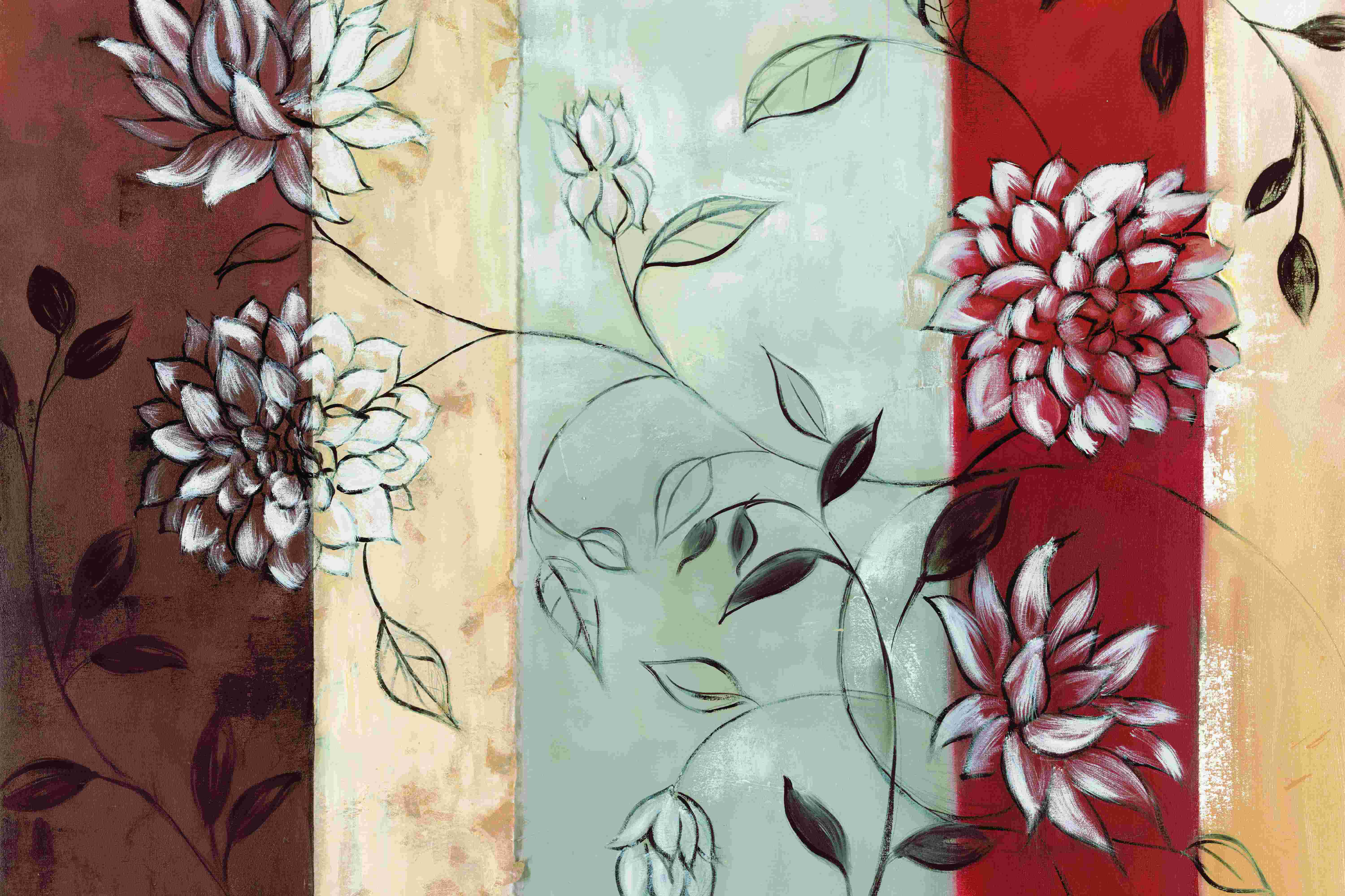 Winston Porter Viney Flowers - Wrapped Canvas Painting | Wayfair