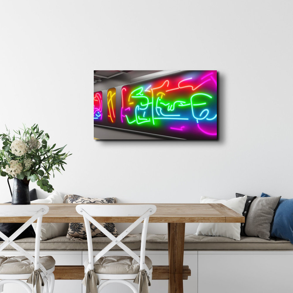 ATX Art Group LLC Subway Neon Graffiti Tube by Stephen Chambers ...
