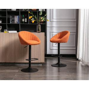 Latitude Run® Swivel Adjustable Height Bar Stool & Reviews | Wayfair