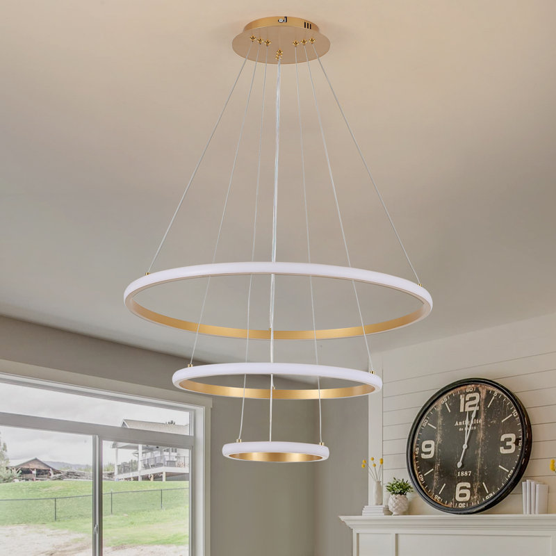Wrought Studio Dado 3 - Light LED Tiered Chandelier | Wayfair