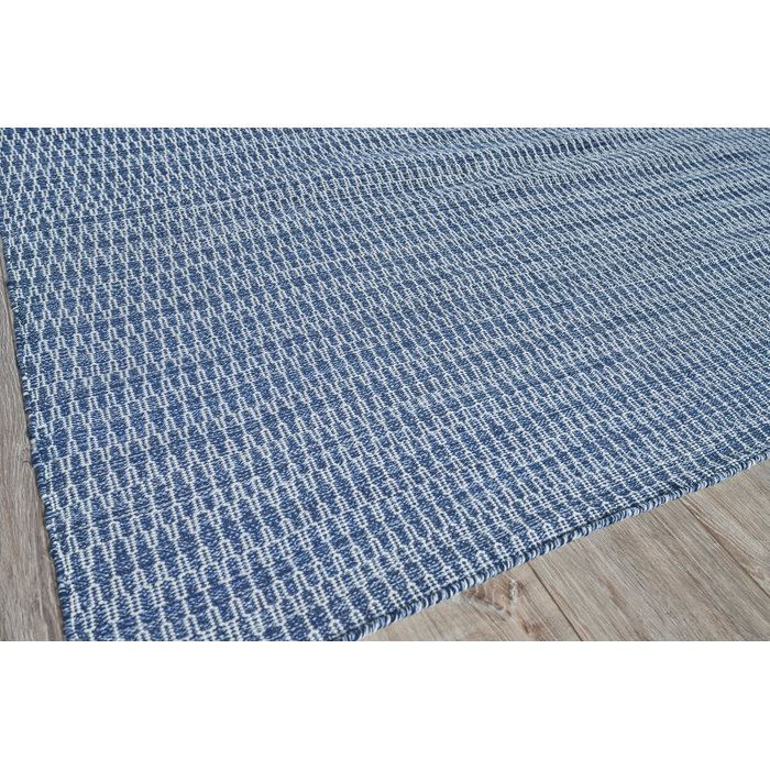 Exquisite Rugs Florence Handmade Flatweave Recycled P.E.T. Navy/White ...