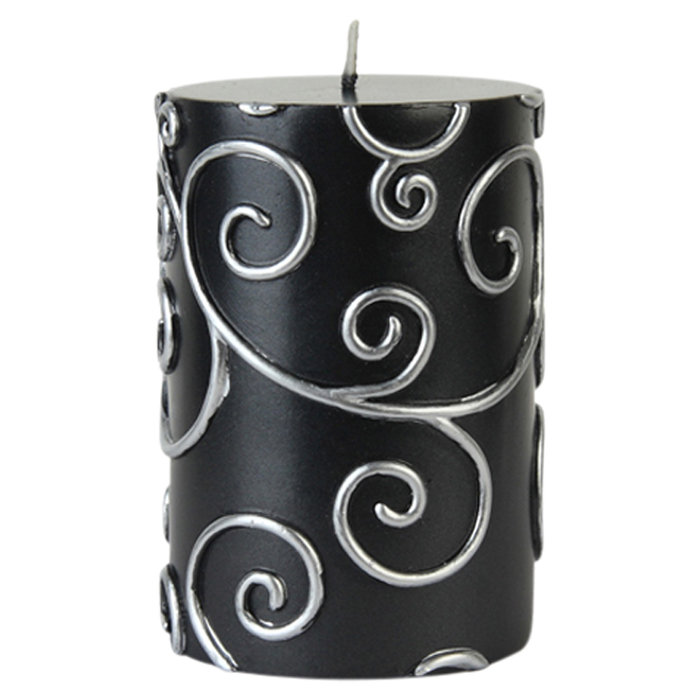 Mercer41 Scroll Unscented Pillar Candle & Reviews | Wayfair