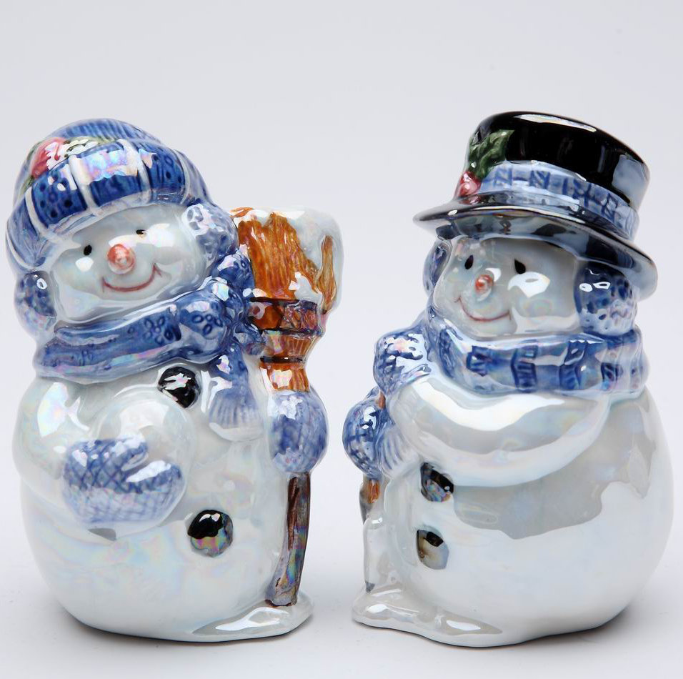 CosmosGifts Cosmos Gifts Snowman Couple 2-Piece Salt and Pepper Set ...